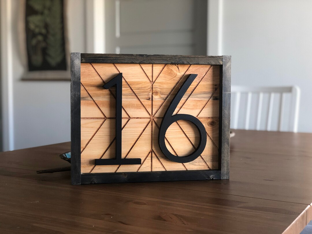 Horizontal Address Sign + Address Plaque + House Numbers + House ...