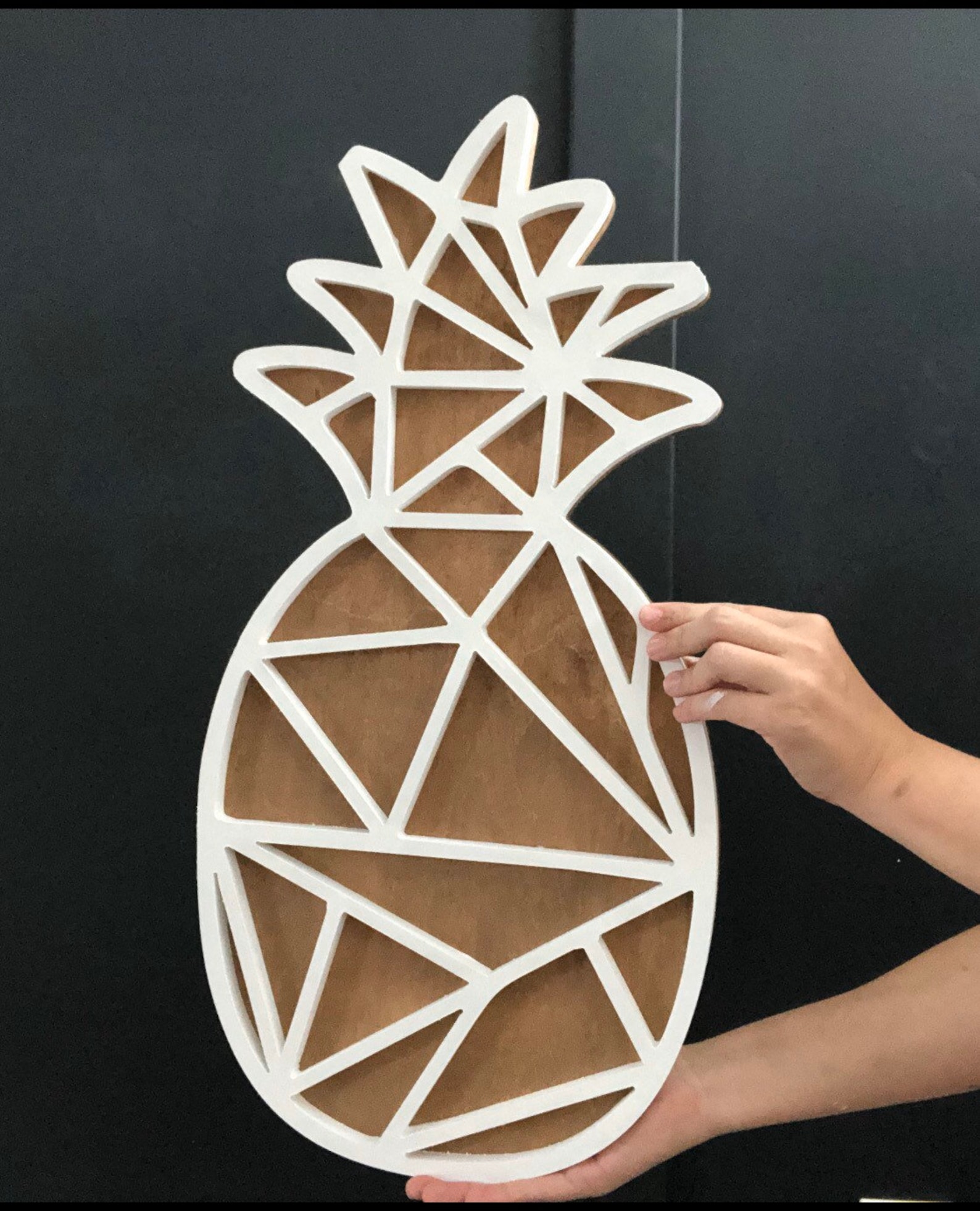 Geometric Pineapple Wood Sign Pineapple Wall Decor Beach | Etsy