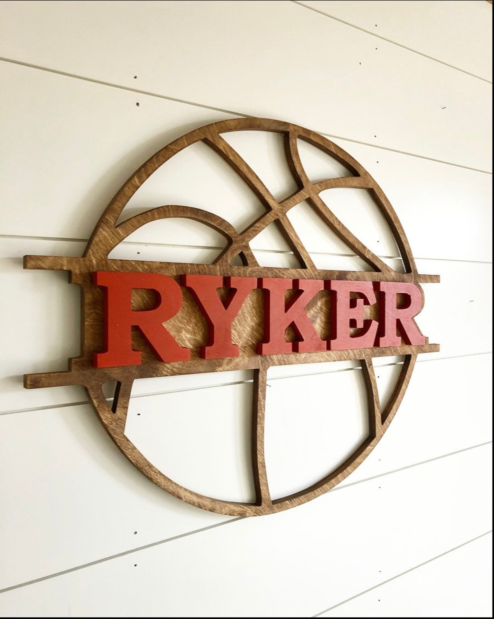 Custom Basketball Name Sign: Wood Boys Room Wall Decor - Etsy