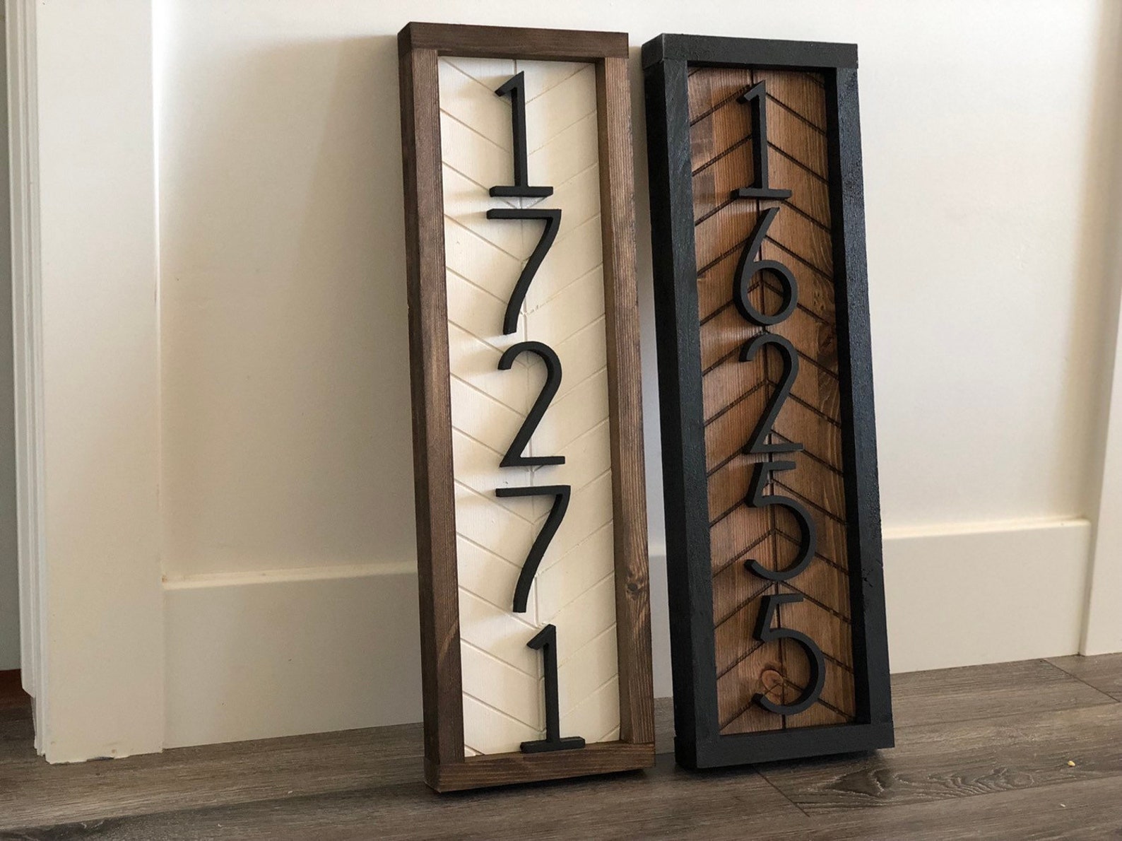 Vertical Address Sign Address Plaque House Numbers House | Etsy