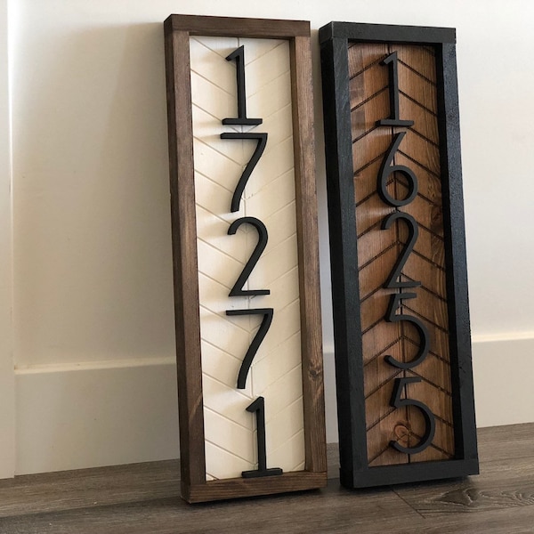 Vertical Address Plaque - Etsy