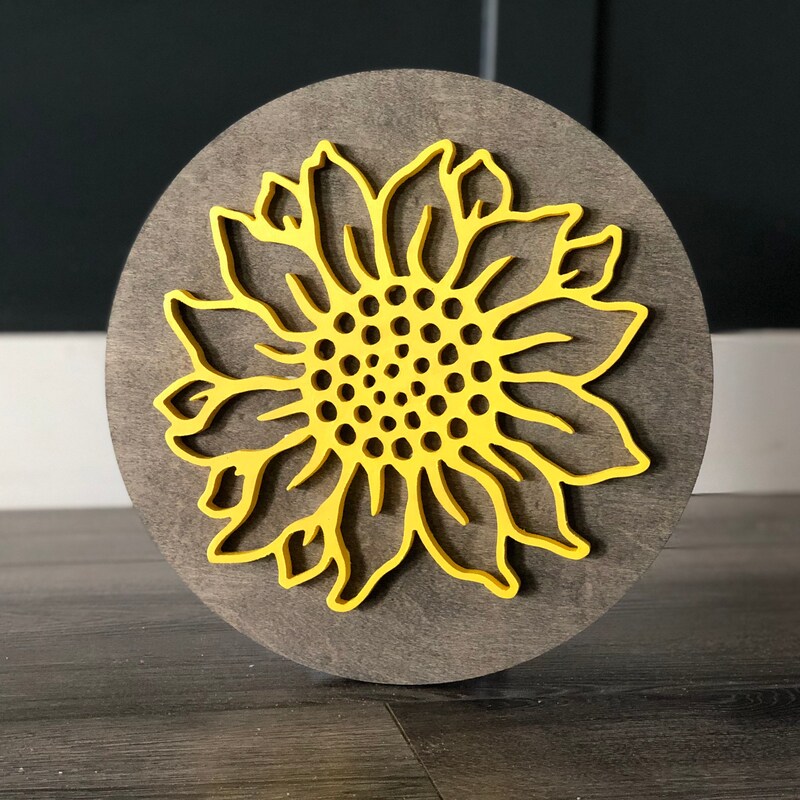 Sunflower Wood Sign - Etsy