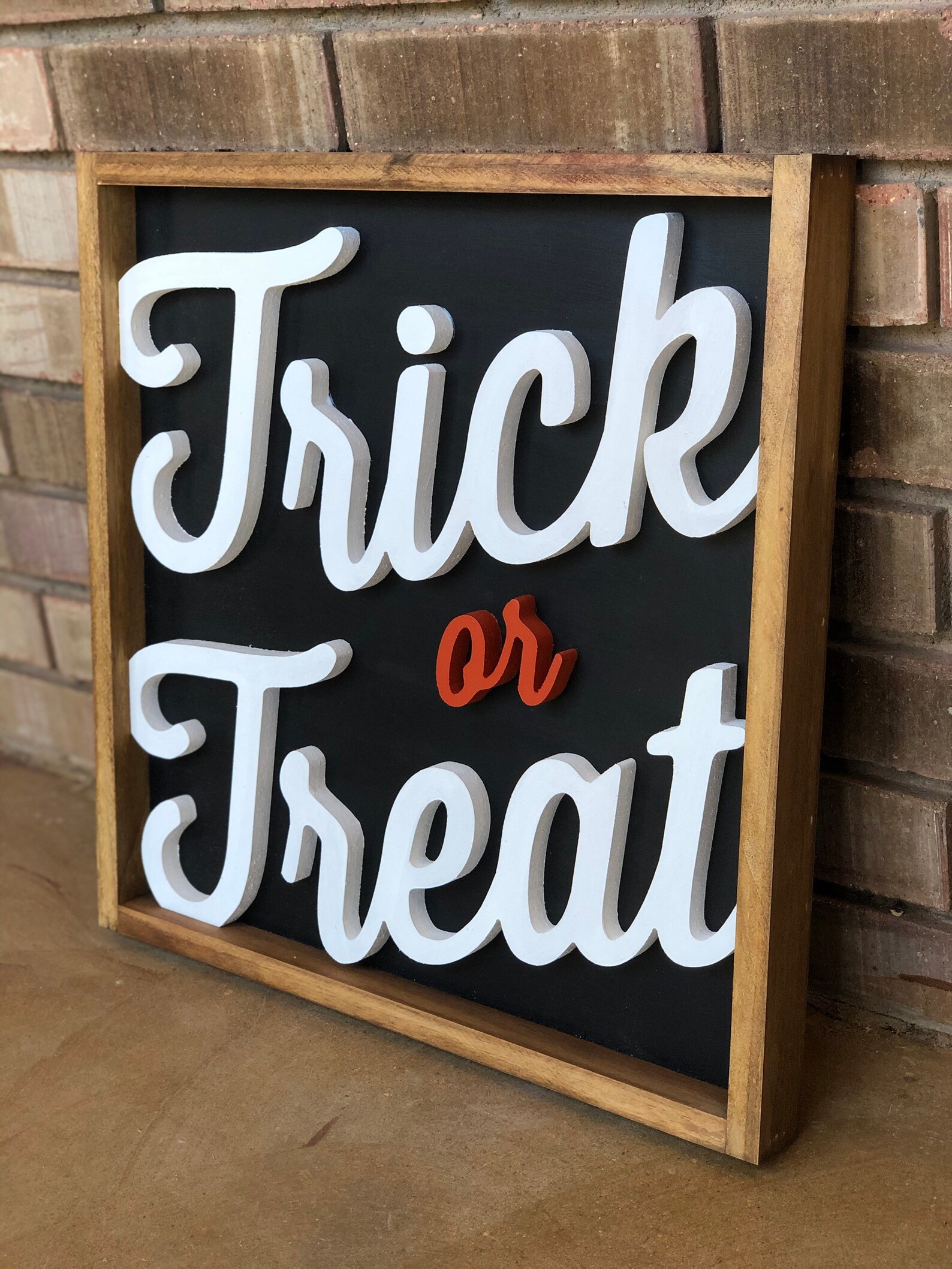 Trick or Treat Halloween Wood Sign Holiday Porch Decor - Etsy