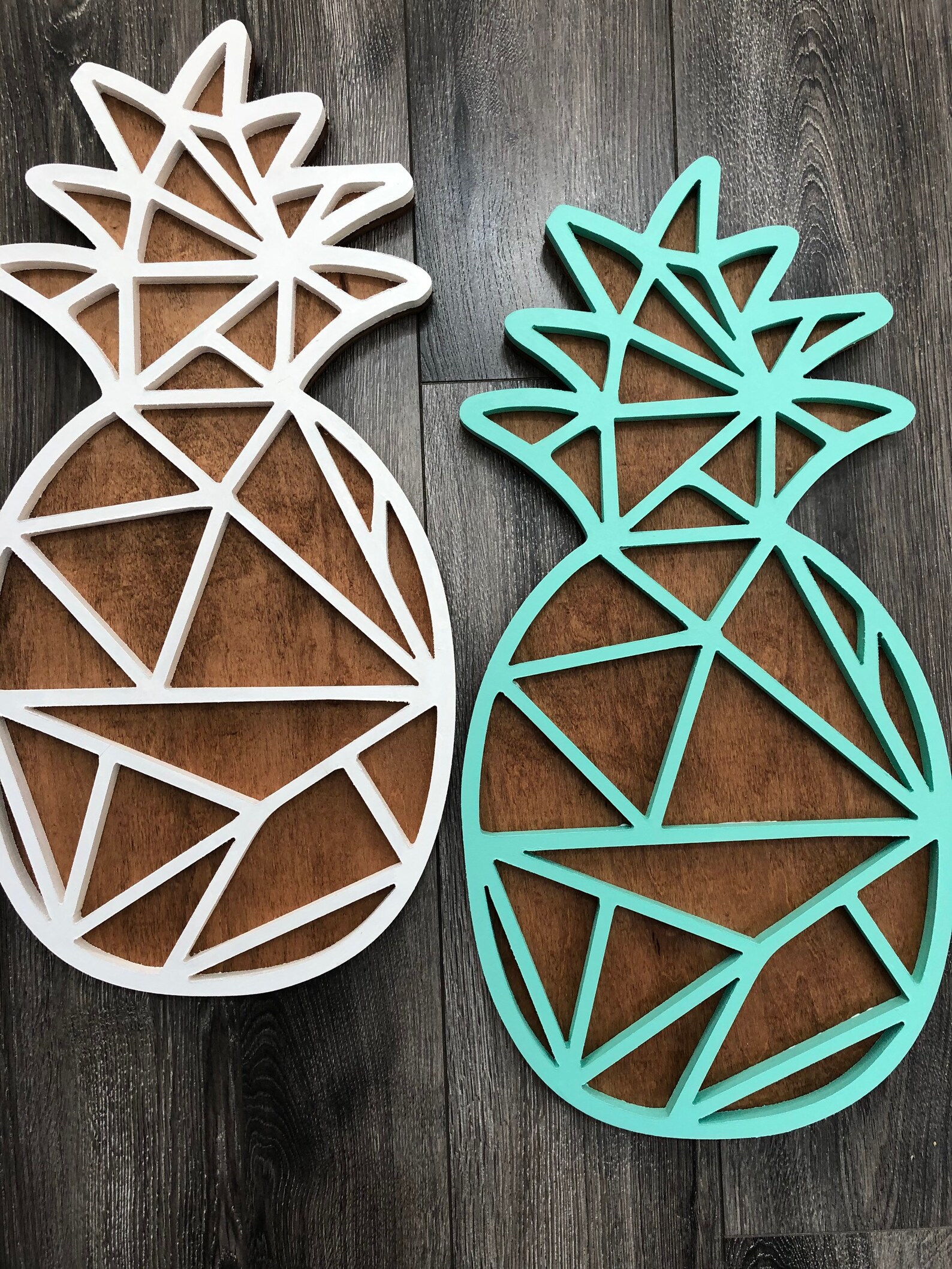 Geometric Pineapple Wood Sign Pineapple Wall Decor Beach - Etsy