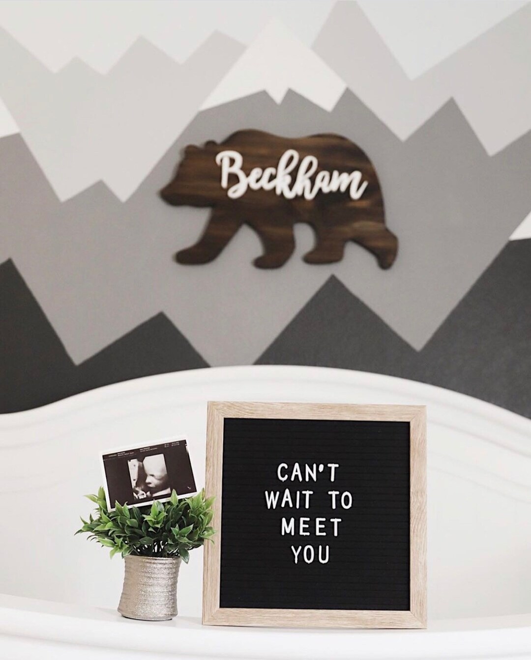 Woodland Custom Name Sign | Baby Bear | Nursery Name Sign | Rustic Bear ...