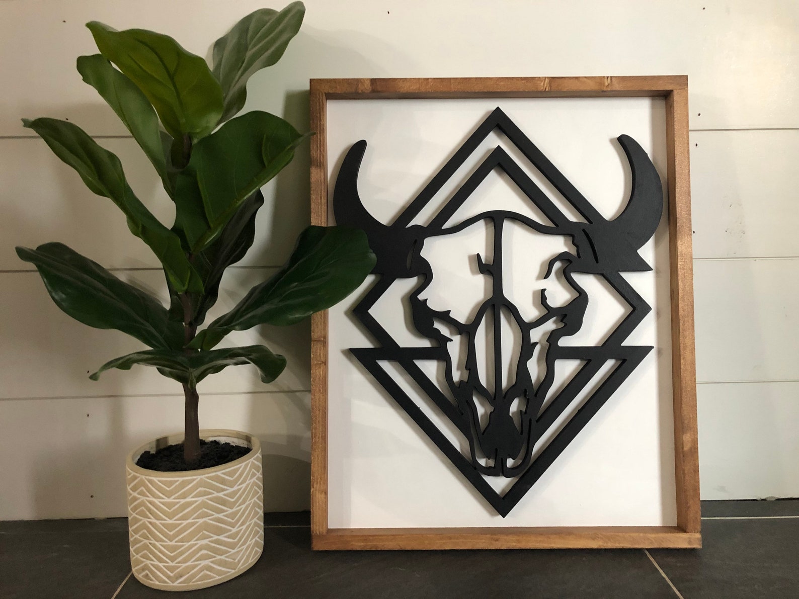 Boho Wild West Wood Sign Modern Geometric Triangle Home Decor - Etsy