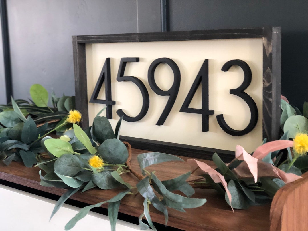 Horizontal Address Sign + Wood Address Home Sign + Wooden Farmhouse ...