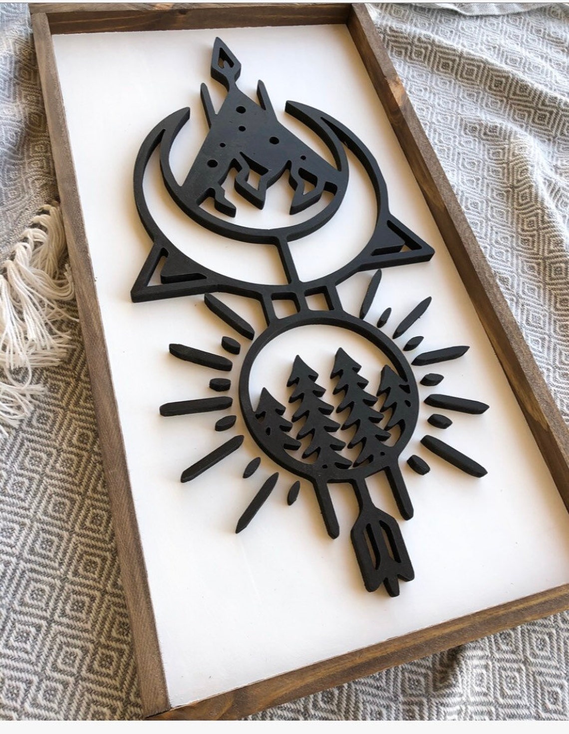 Woodland Rustic Modern Home Decor Wood Sign Boho Eclectic Sun - Etsy