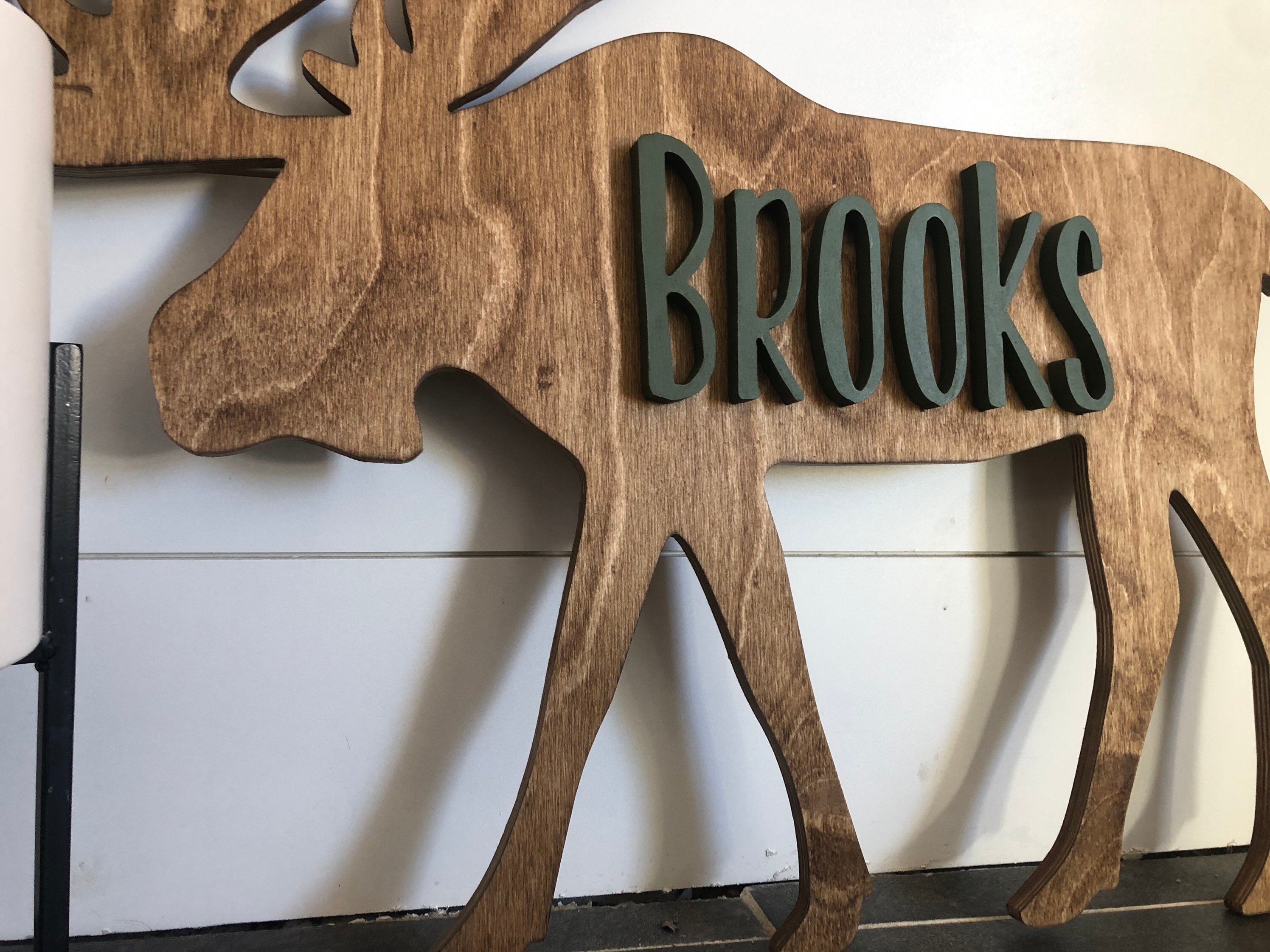 Moose Name Wood Sign Woodland Nursery Boy Name Sign Wood Land - Etsy