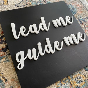 Lead Me Guide Me Wood Sign 12x12 Inch Sign Plaque LDS Hymn Song Theme ...