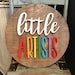 Little Artists Rainbow Wood Sign Wall Decor Kids Room Art - Etsy
