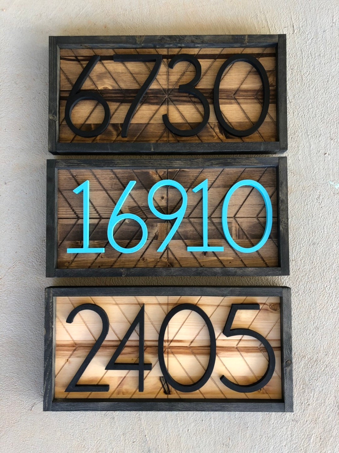 Horizontal Address Sign + Address Plaque + House Numbers + House ...