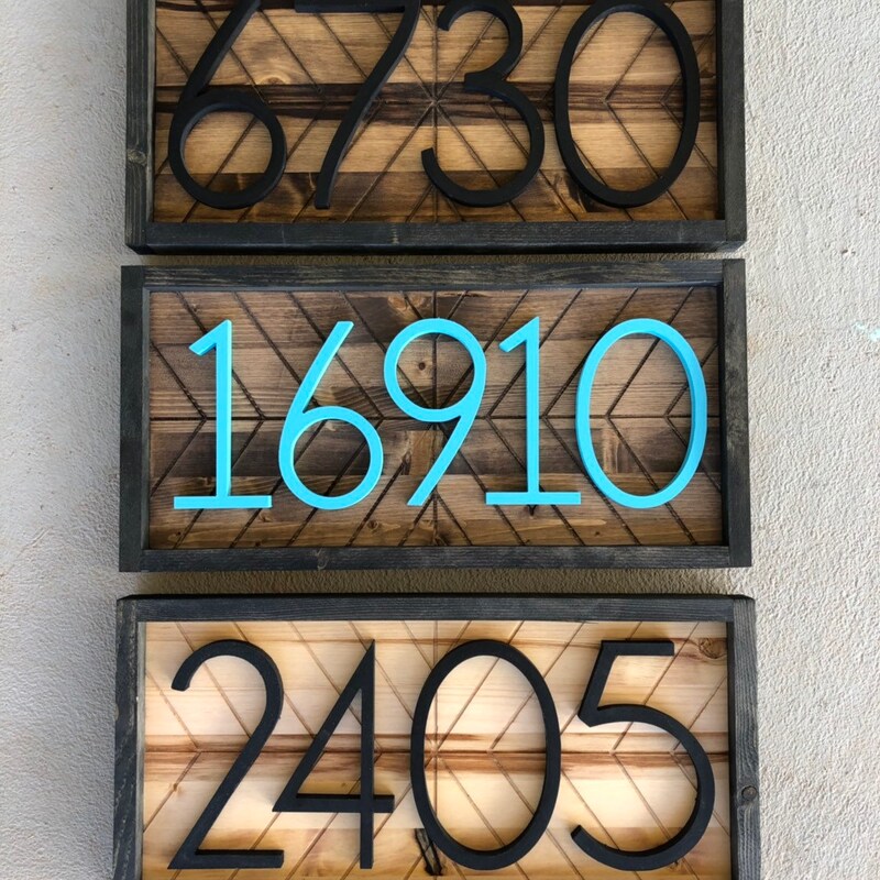 House Numbers Horizontal - Etsy