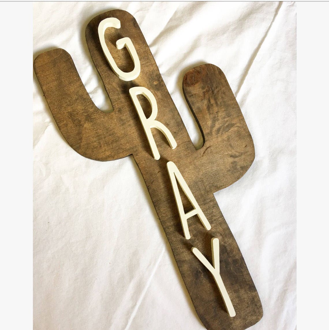 Wooden Cactus Name Sign Rustic Cactus Wall Decor Nursery - Etsy