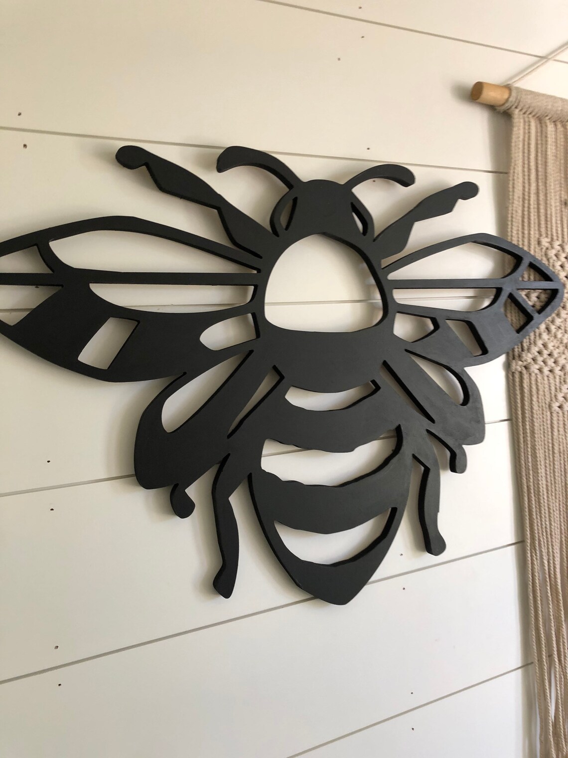 Bee stand alone wood sign bohemian wall decor beehive wood | Etsy
