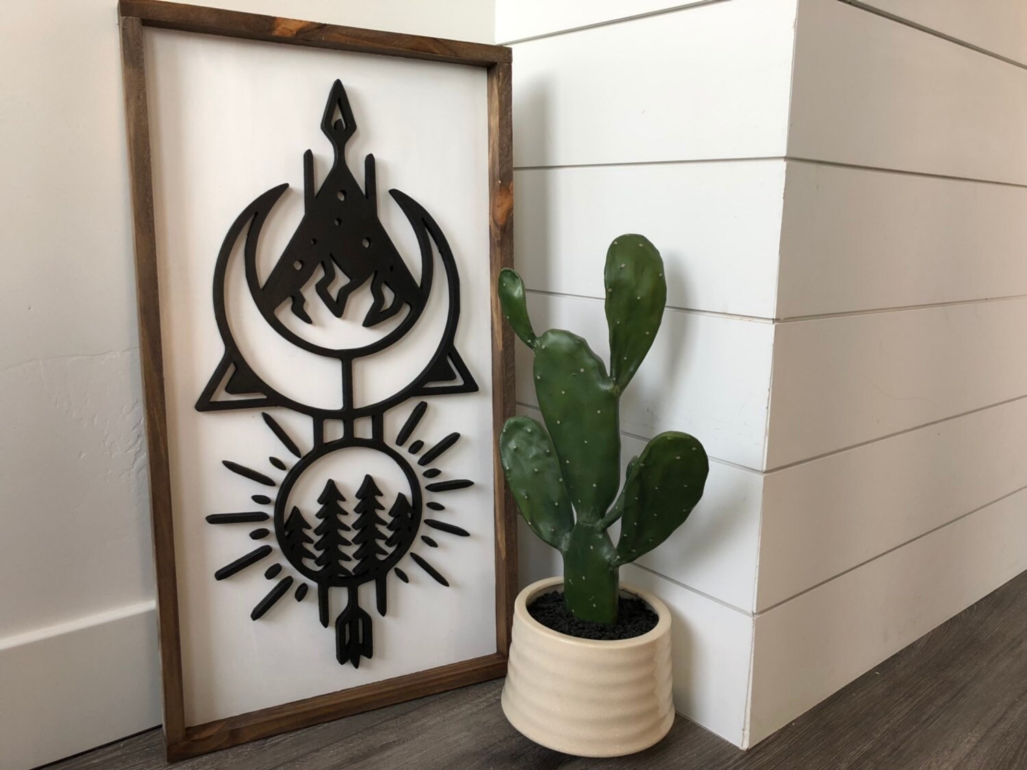 Woodland Rustic Modern Home Decor Wood Sign Boho Eclectic Sun - Etsy