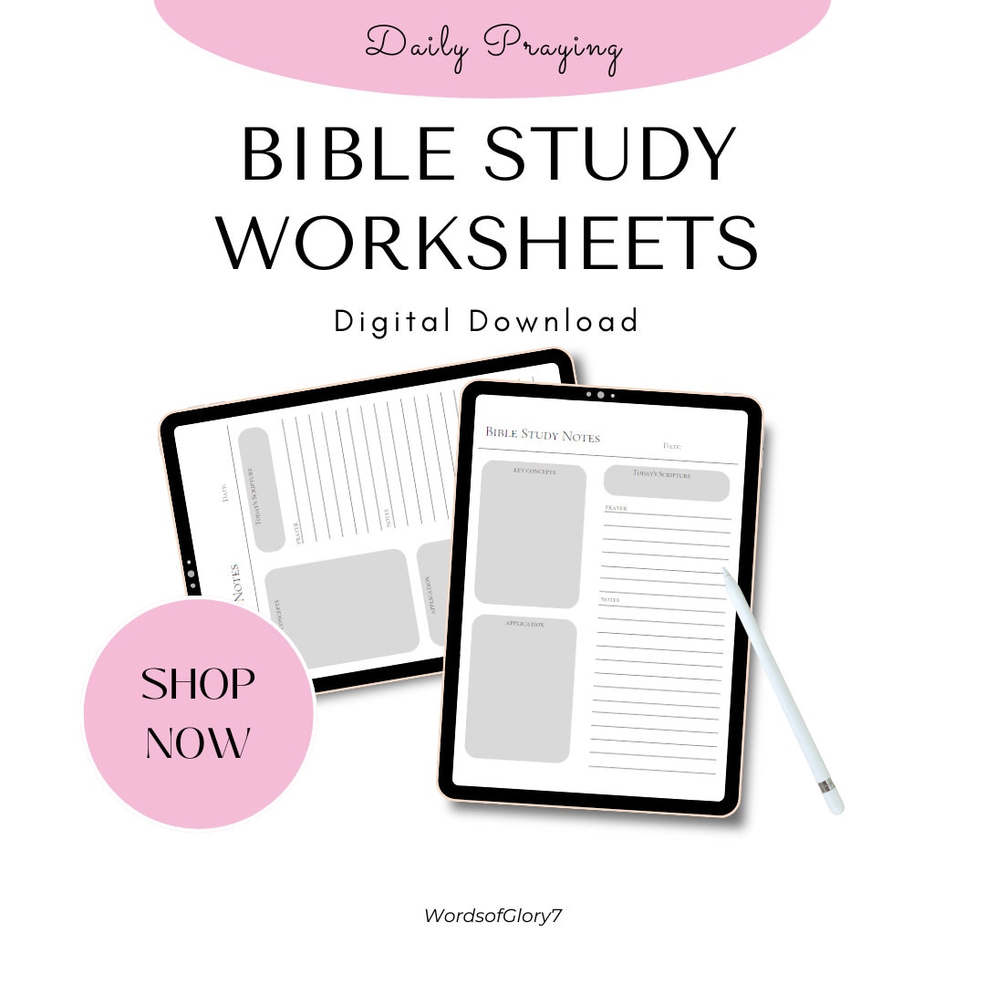Bible Study Templates Bible Study Worksheets Bible Study Printable ...
