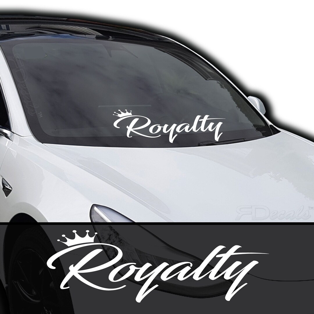 Royalty Windshield Banner Decal / Sticker 8x24" - Etsy