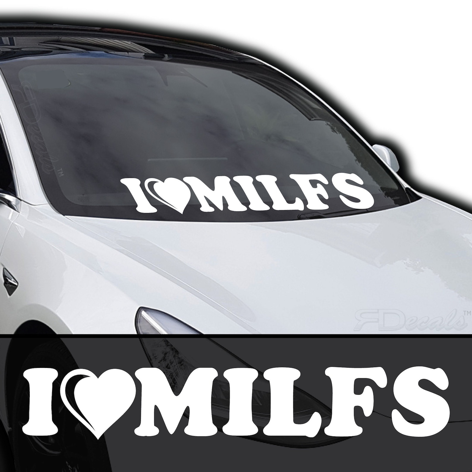 I Love Milfs Windshield Banner Decal / Sticker 5.5x33 - Etsy