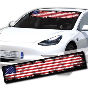 Smokey American Flag Car and Truck Windshield Banner Strip/visor/decal ...