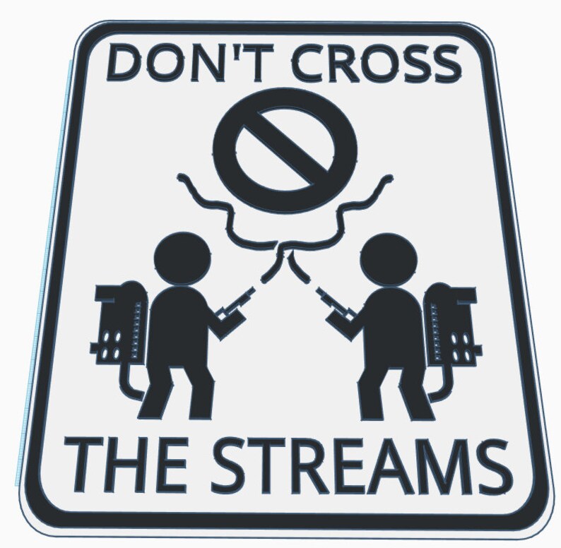 Ghostbusters Don't Cross the Streams Bathroom Sign. - Etsy