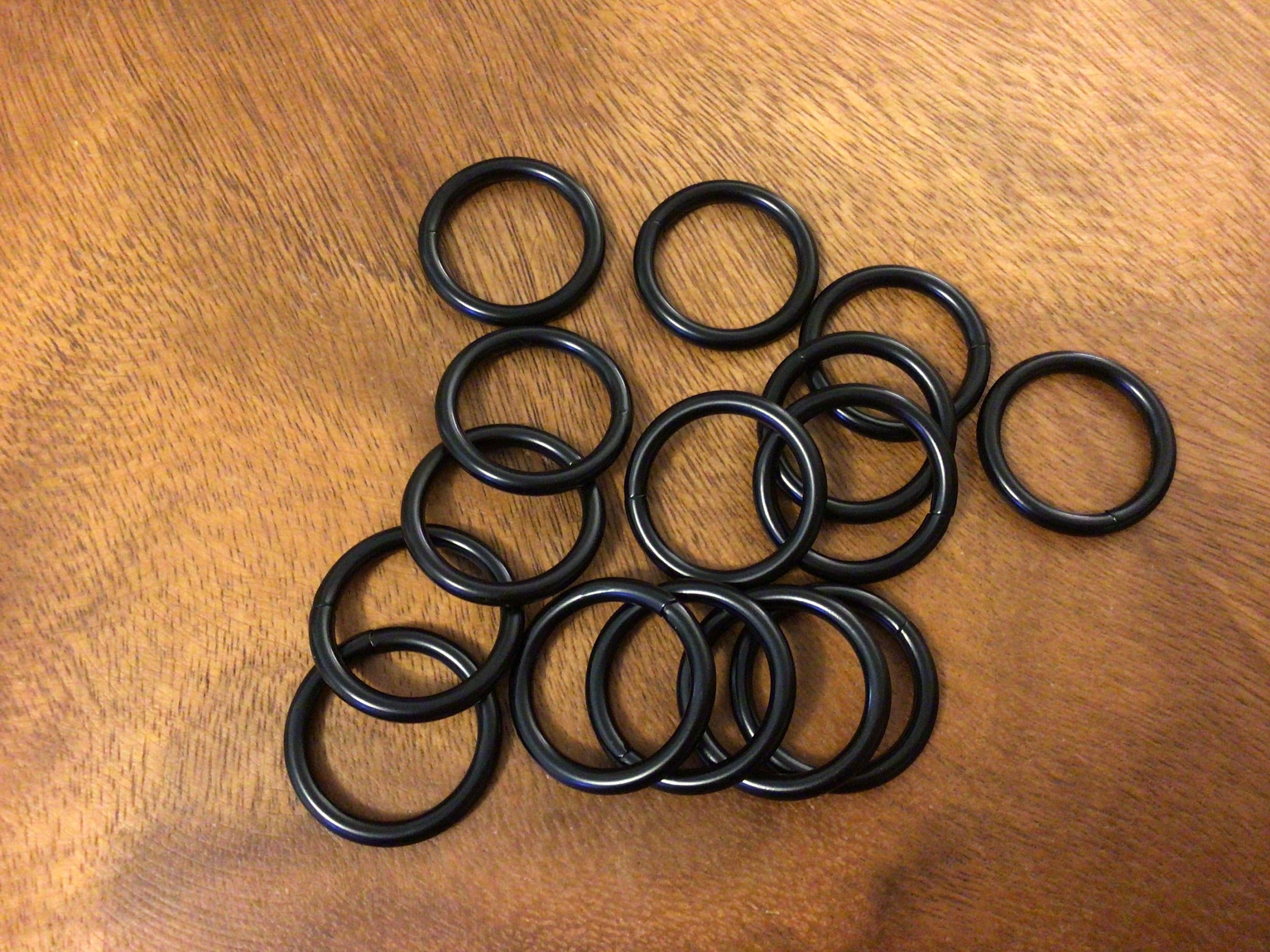 Various Sizes Welded D / O Rings Welded O Rings Matte Black | Etsy