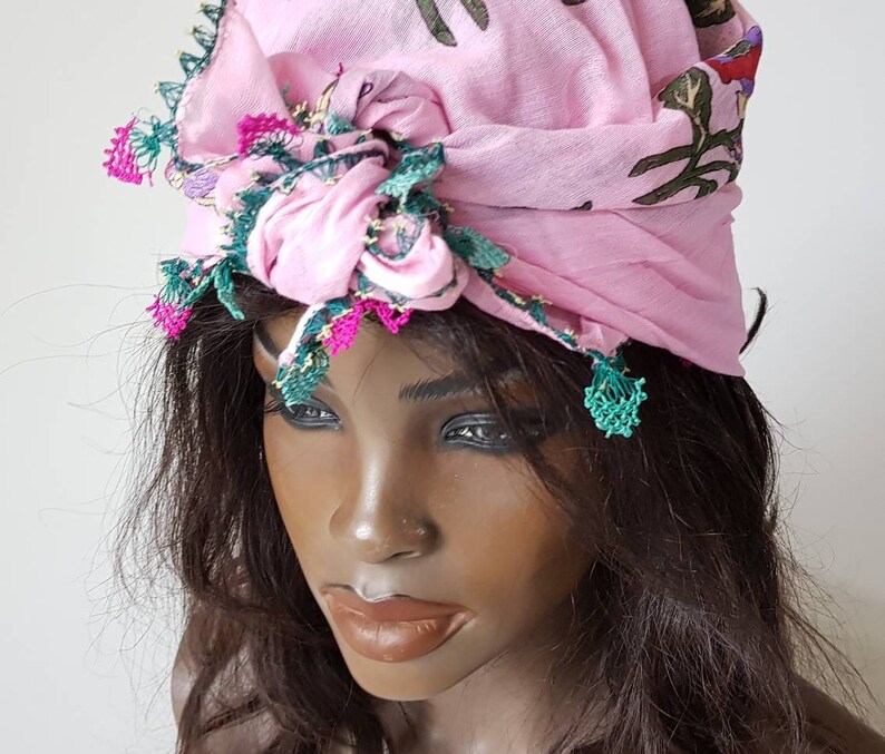 Vintage Turkish Scarf, Turkish Oya Scarf, Traditional Turkish Head ...