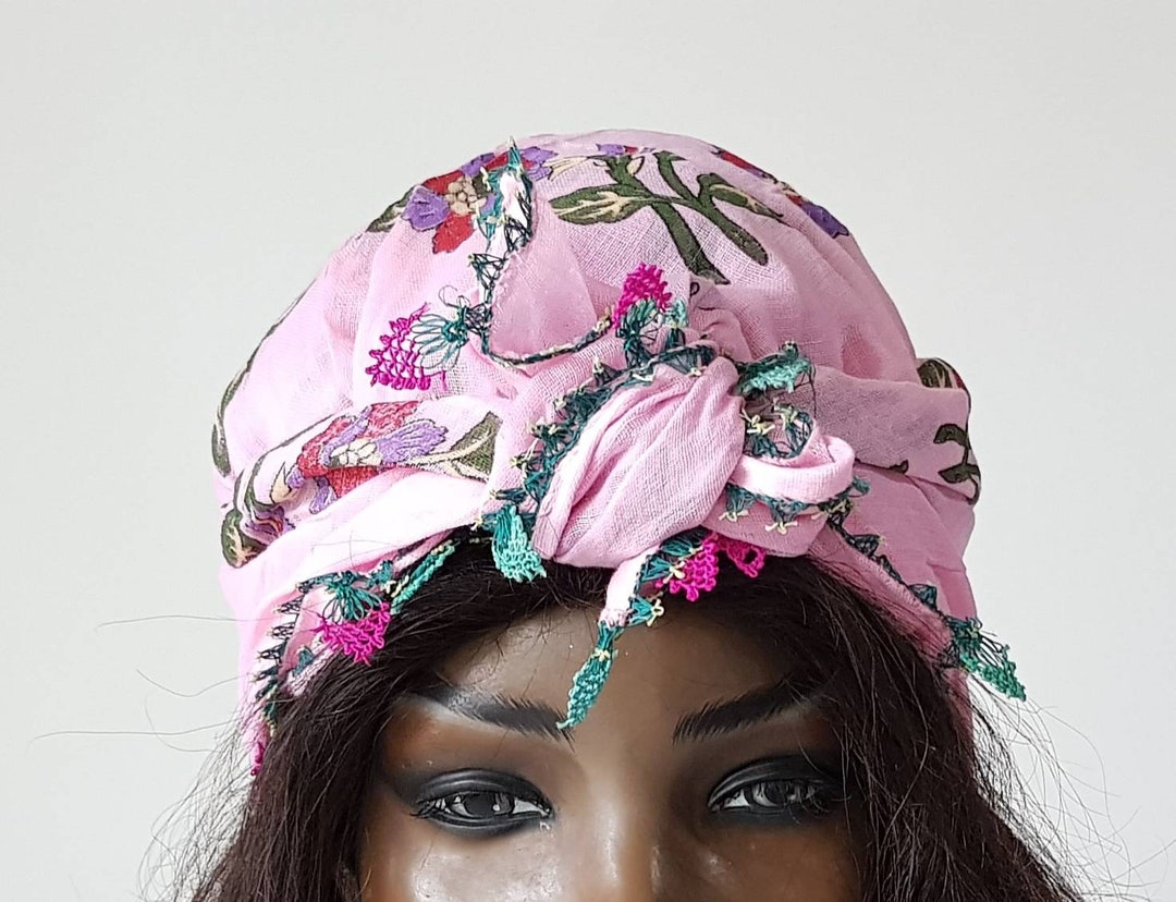 Vintage Turkish Scarf, Turkish Oya Scarf, Traditional Turkish Head ...