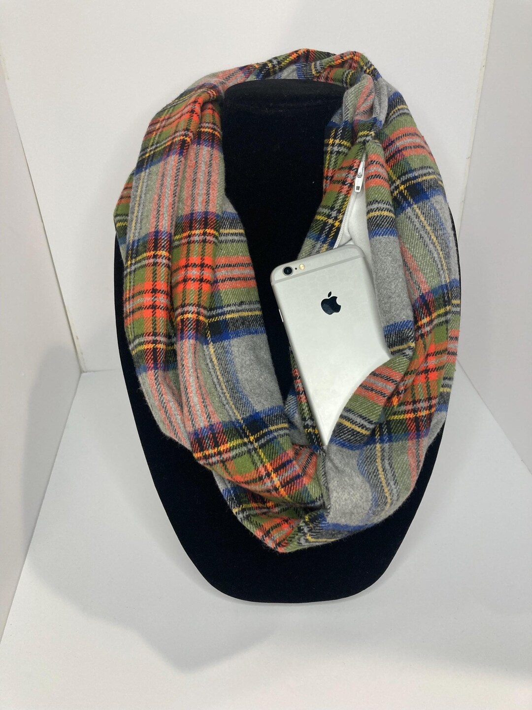 Stylish Handmade Infinity Scarf With Hidden Zipper Pocket – Perfect for ...