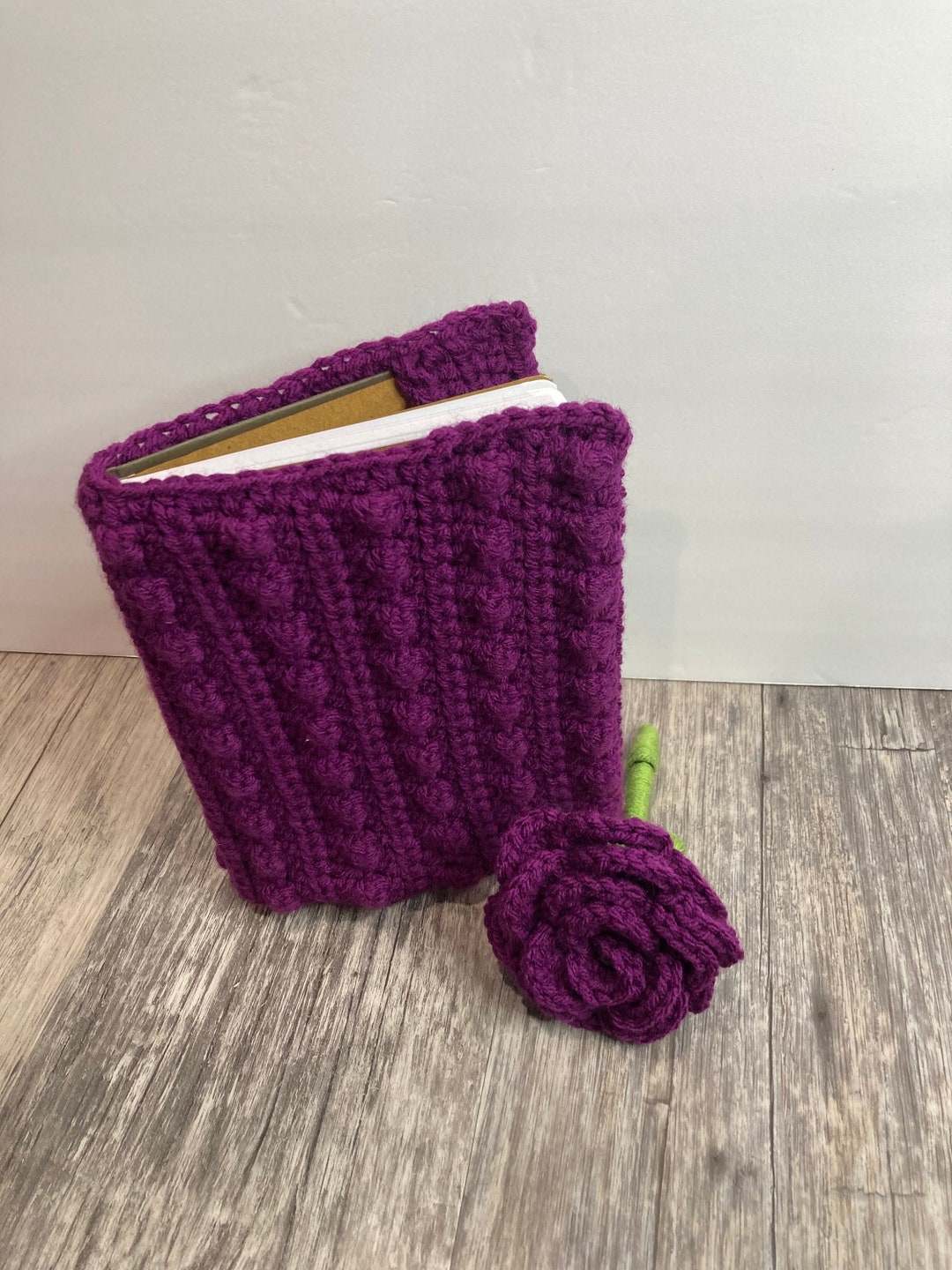 Crochet Journal Cover and Pen. Purple - Etsy