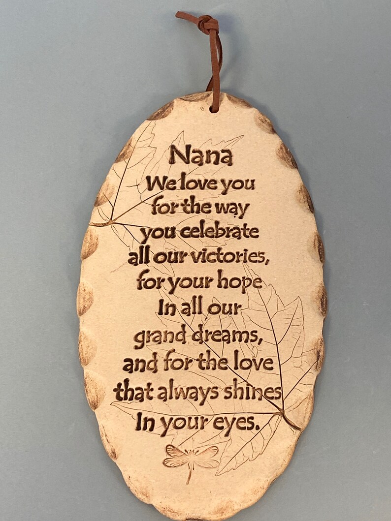 Nana Poem in Clay - Etsy