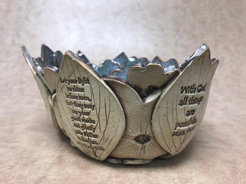 Handmade/handbuilt Dogwood Scripture Bowl - Etsy