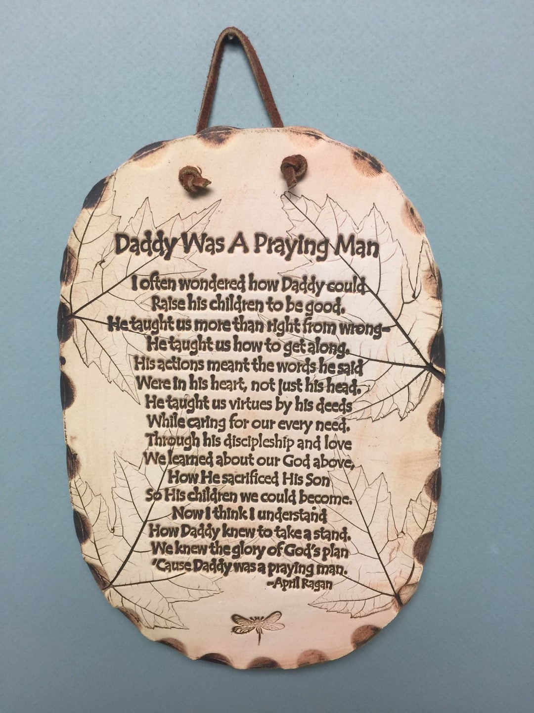 Father Poem, a Praying Father, Praying Father Poem in Clay - Etsy