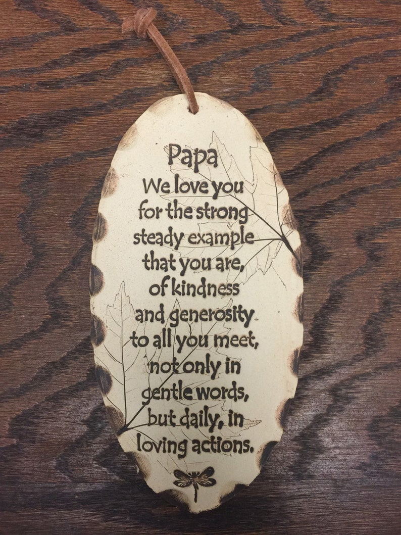 Papa tile papa gift papa poem | Etsy