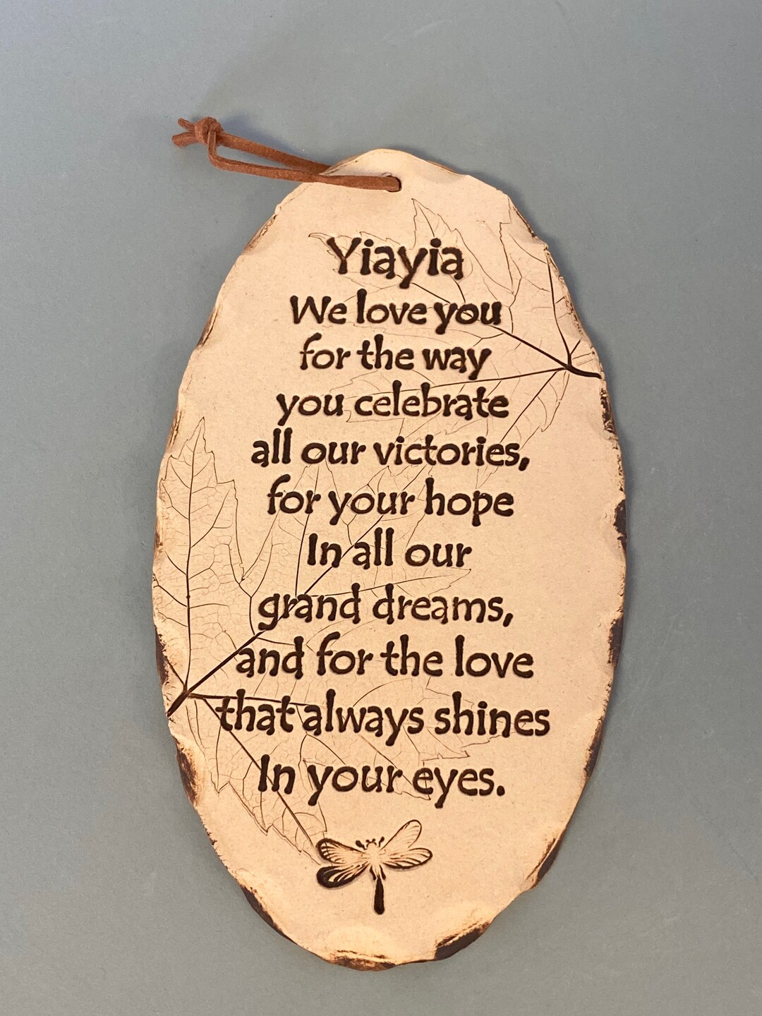 Yiayia Poem in Clay - Etsy