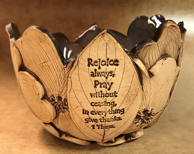 Handmade/handbuilt Dogwood Scripture Bowl - Etsy