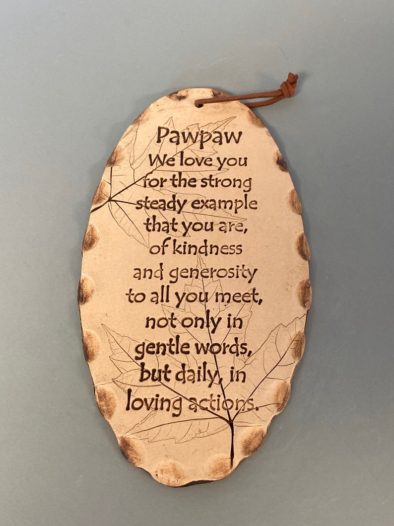 Pawpaw Poem in Clay - Etsy