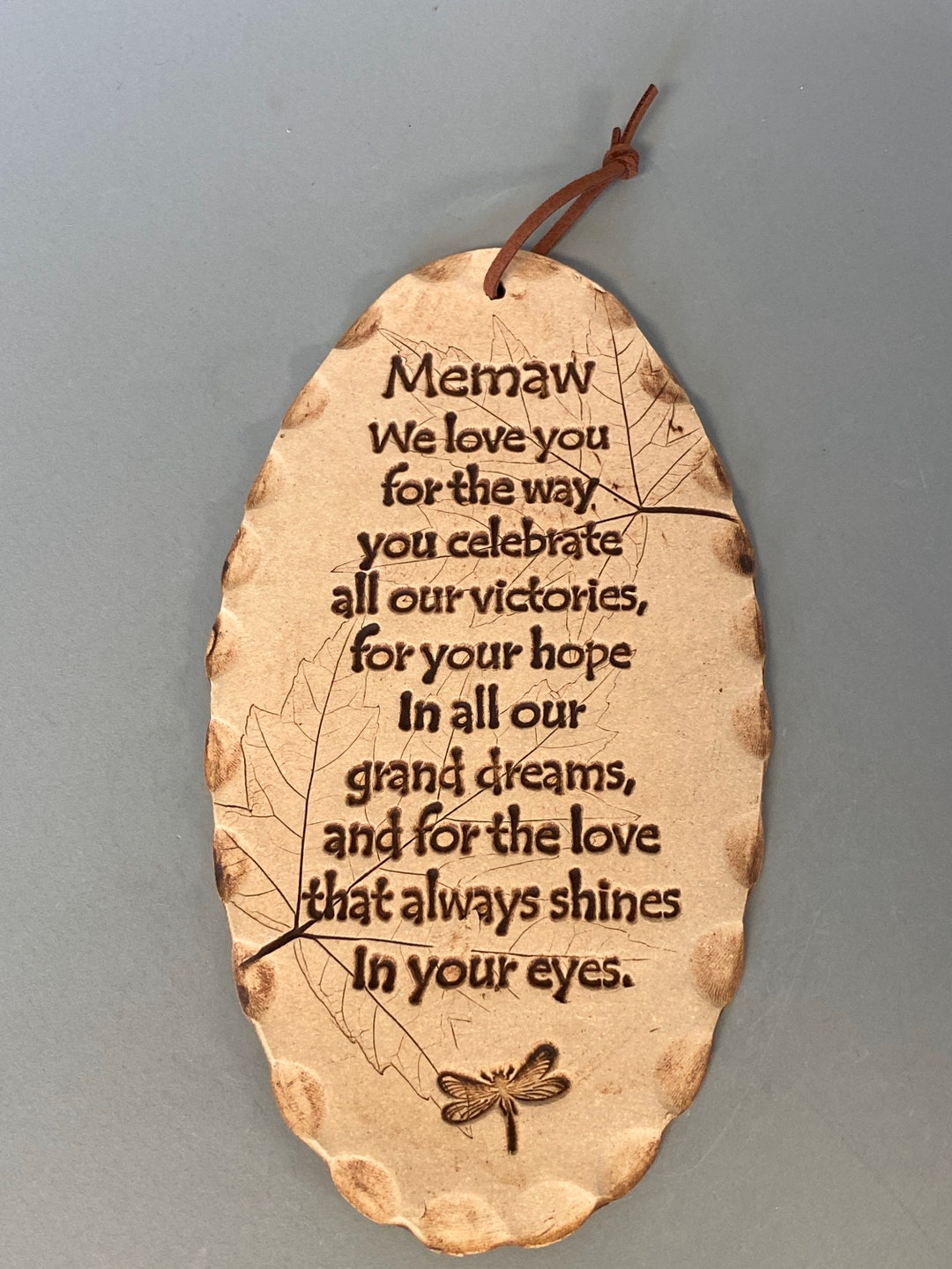 Memaw Poem in Clay - Etsy