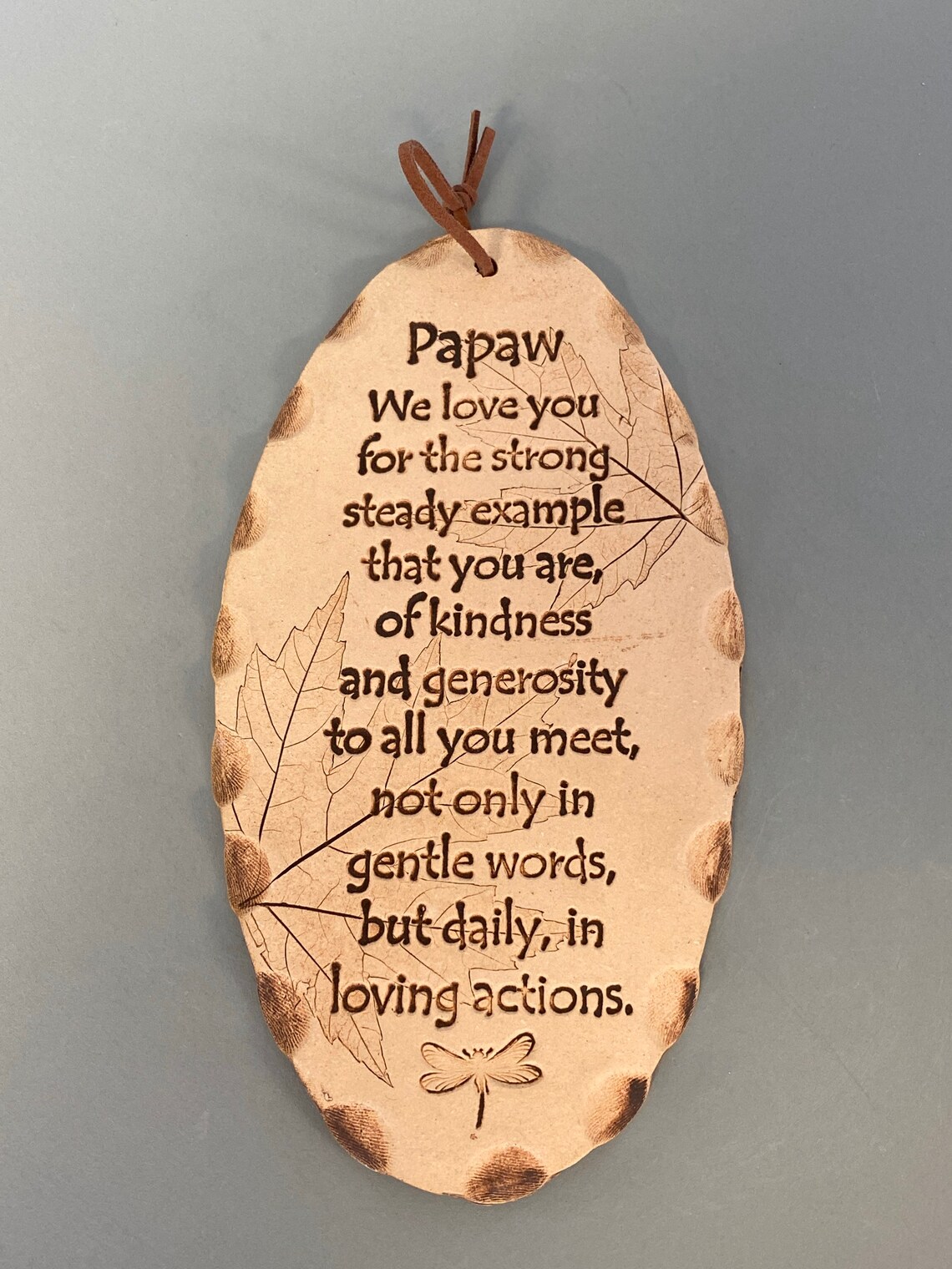 Papaw Poem in Clay - Etsy