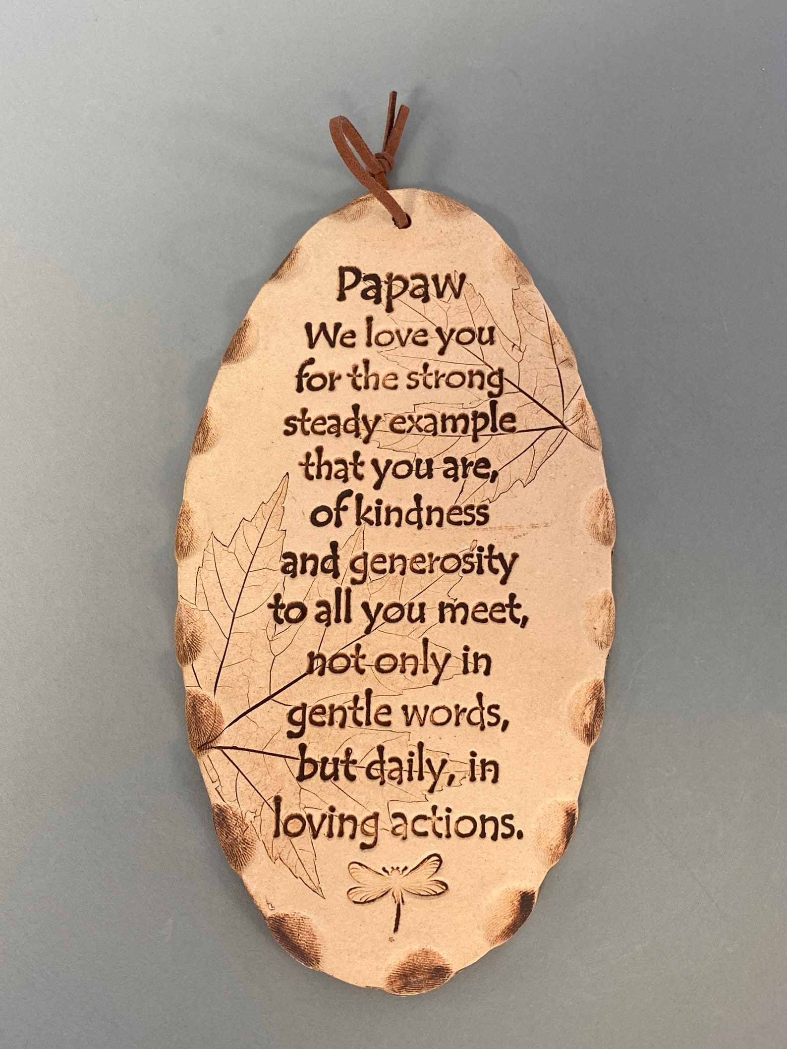 Papaw Poem in Clay - Etsy
