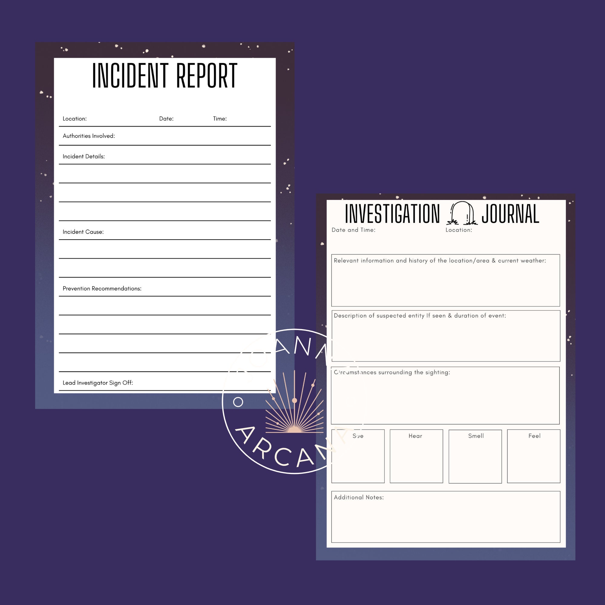 Ghost Hunting Location Scouting Guide & Safety Log for Lead Paranormal ...