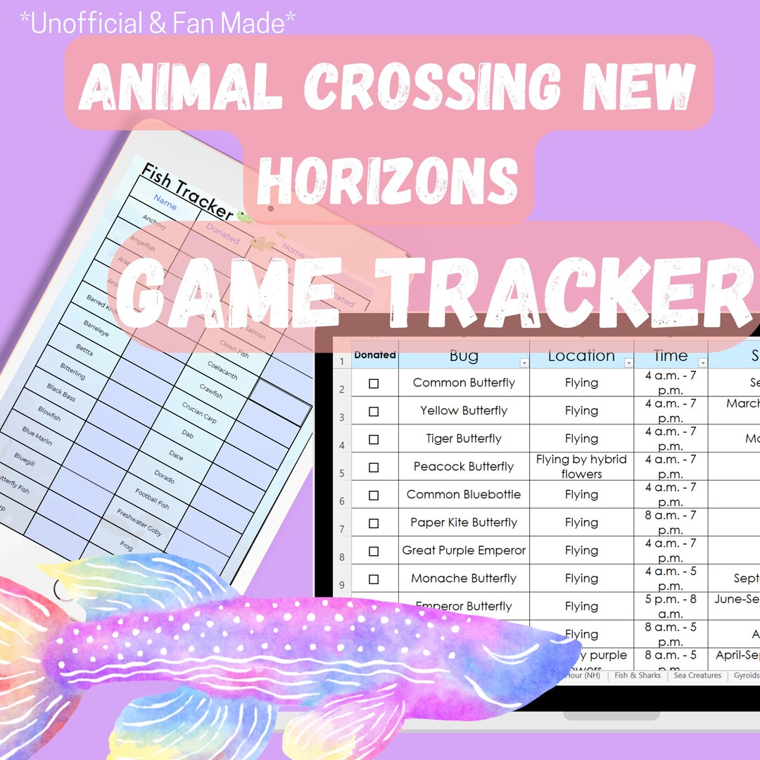 Animal Crossing New Horizons ACNH Editable Gametracker | Unofficial Fan ...
