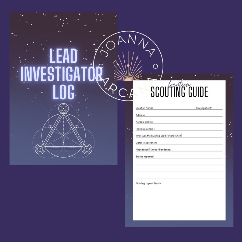 Ghost Hunting Location Scouting Guide & Safety Log for Lead Paranormal ...