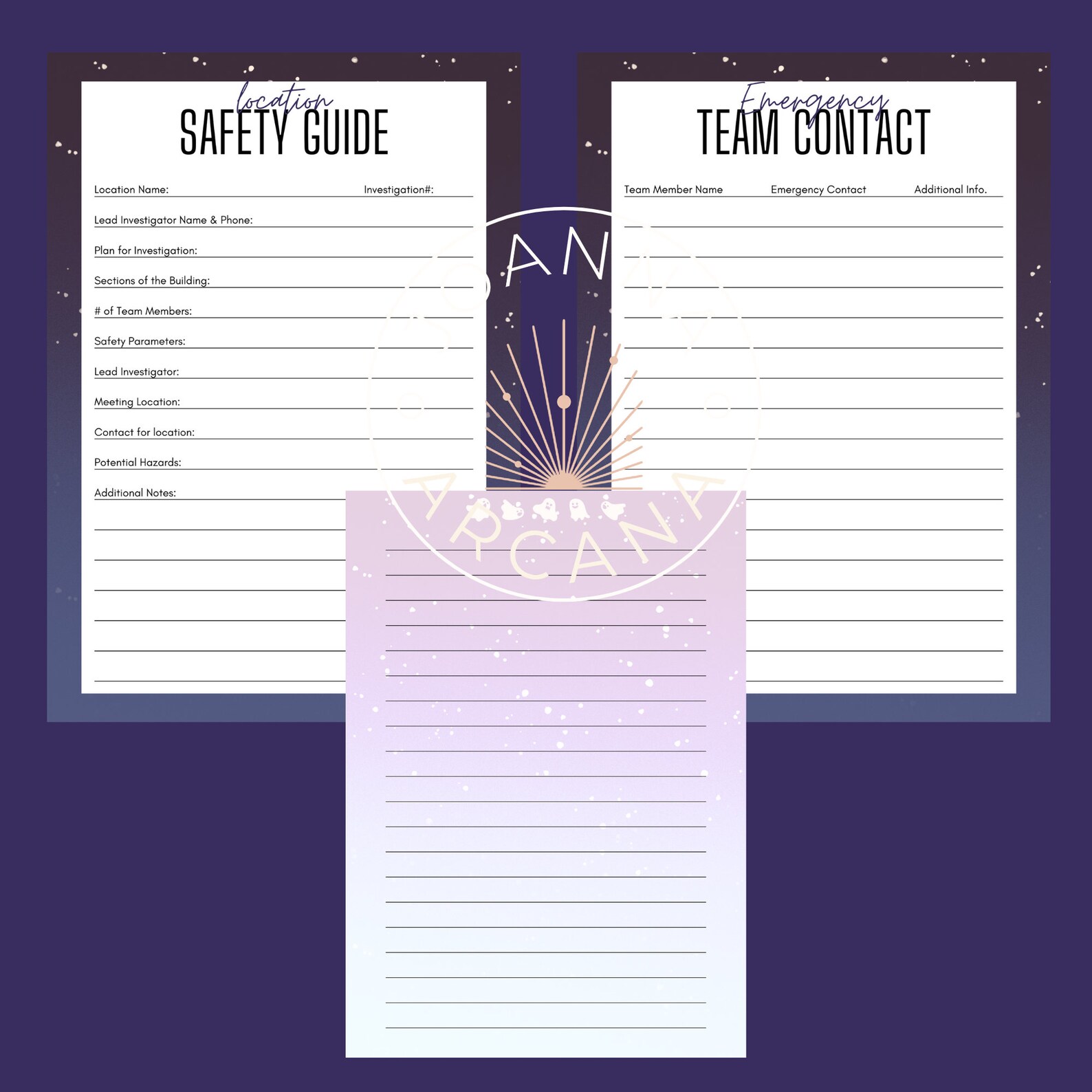 Ghost Hunting Location Scouting Guide & Safety Log for Lead Paranormal ...