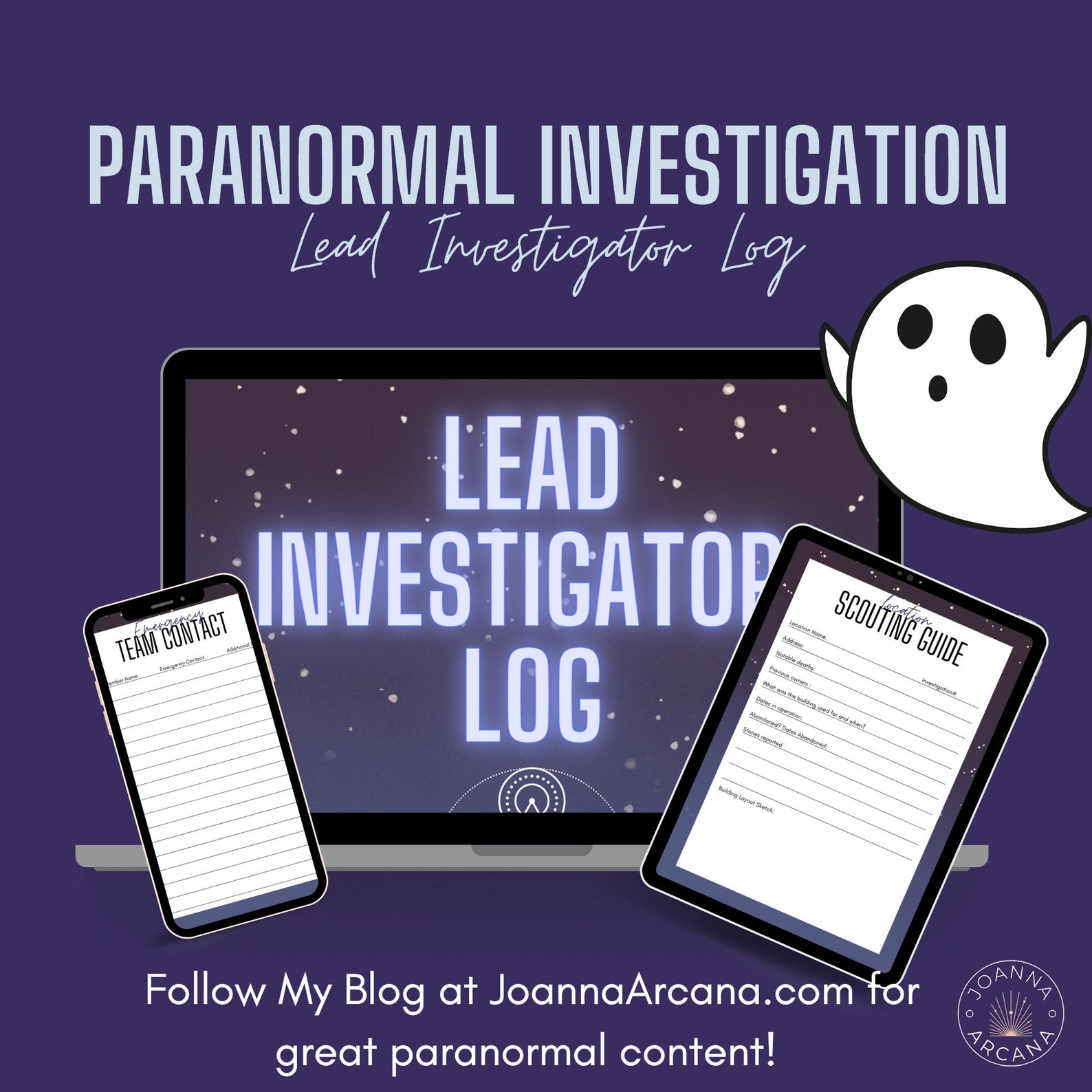 Ghost Hunting Location Scouting Guide & Safety Log for Lead Paranormal ...