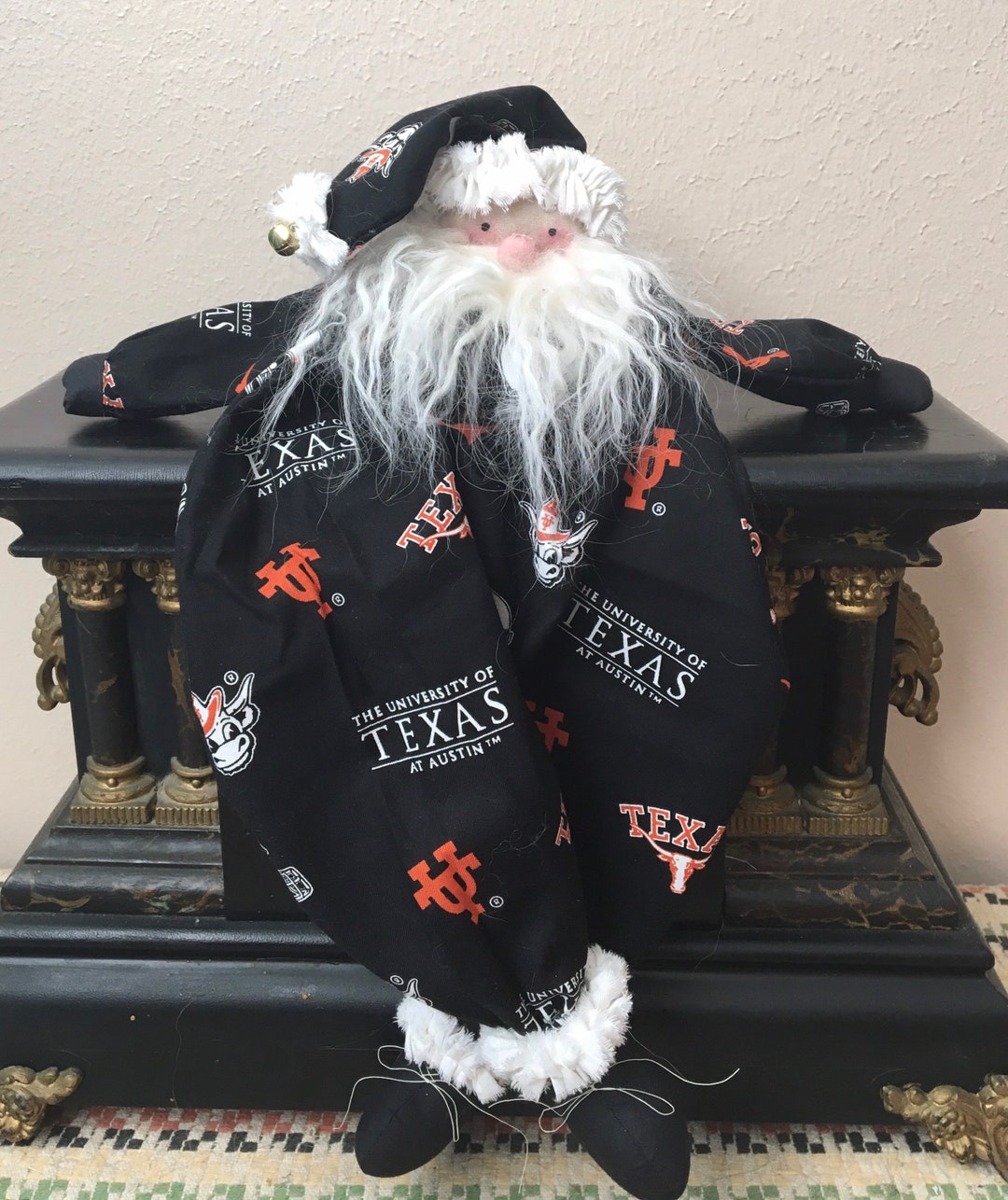 UT Longhorn Bean Bag Santa - Etsy