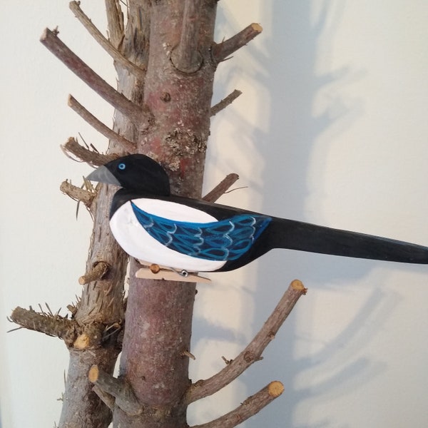 Magpie Ornament - Etsy