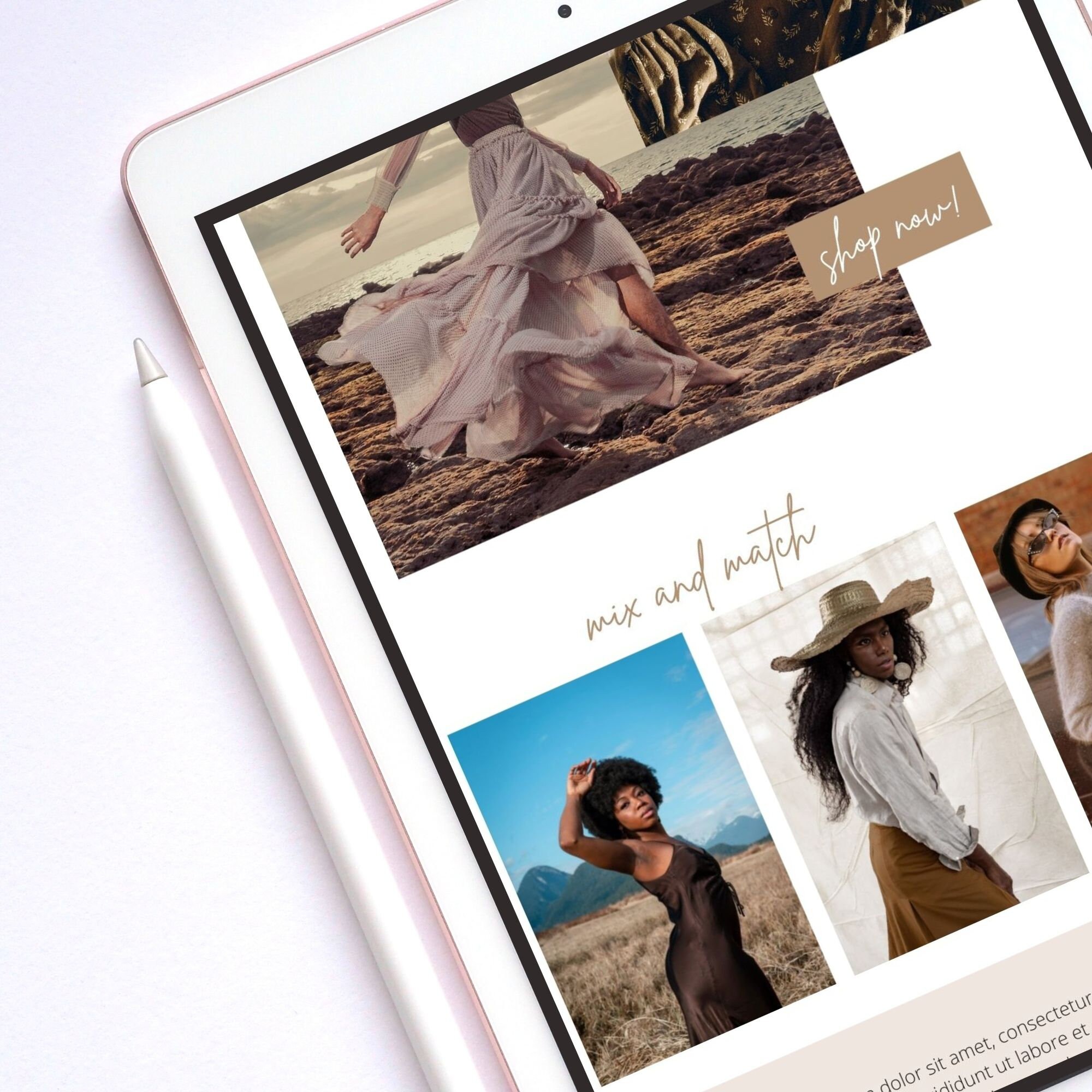 Fashion Email Template, Fully Editable in Canva, Easy to Use, Neutral ...