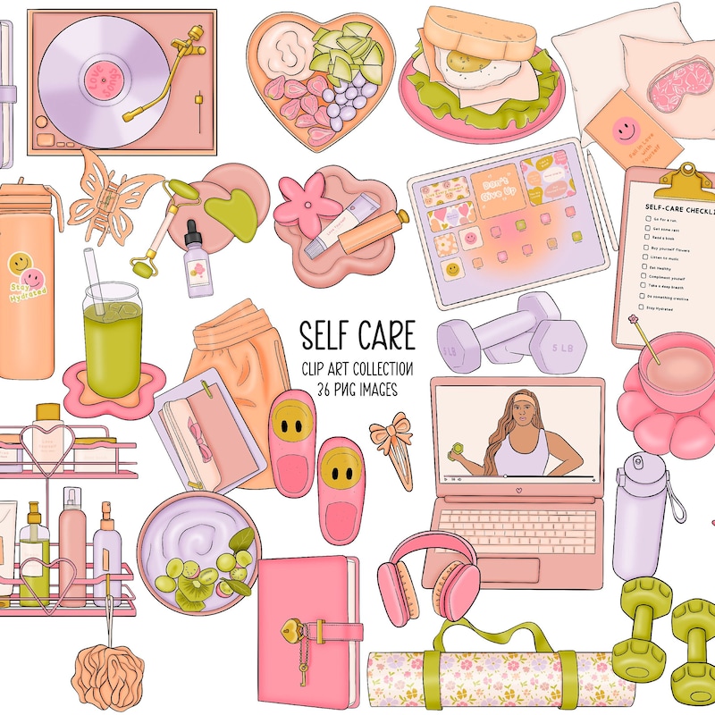Self Care Clip Art - Etsy