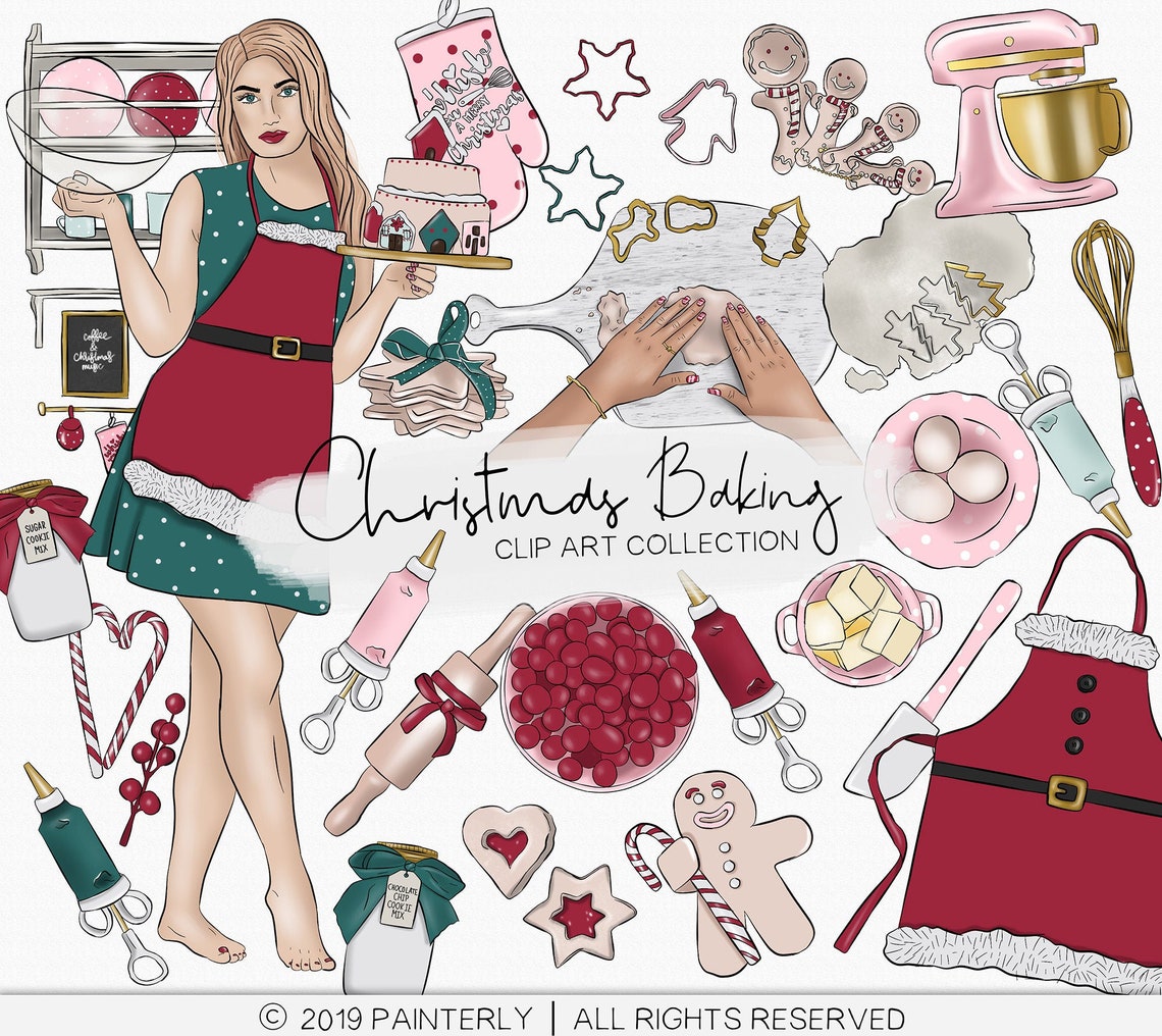 Christmas Baking Clip Art Holidays Digital Art Planner | Etsy